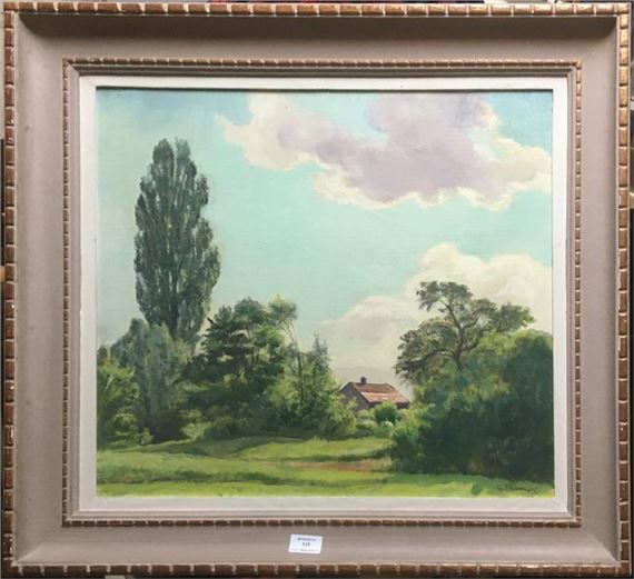 Gustave Francois Barraud | Thatched cottage landscape (1883 - 1964 ...