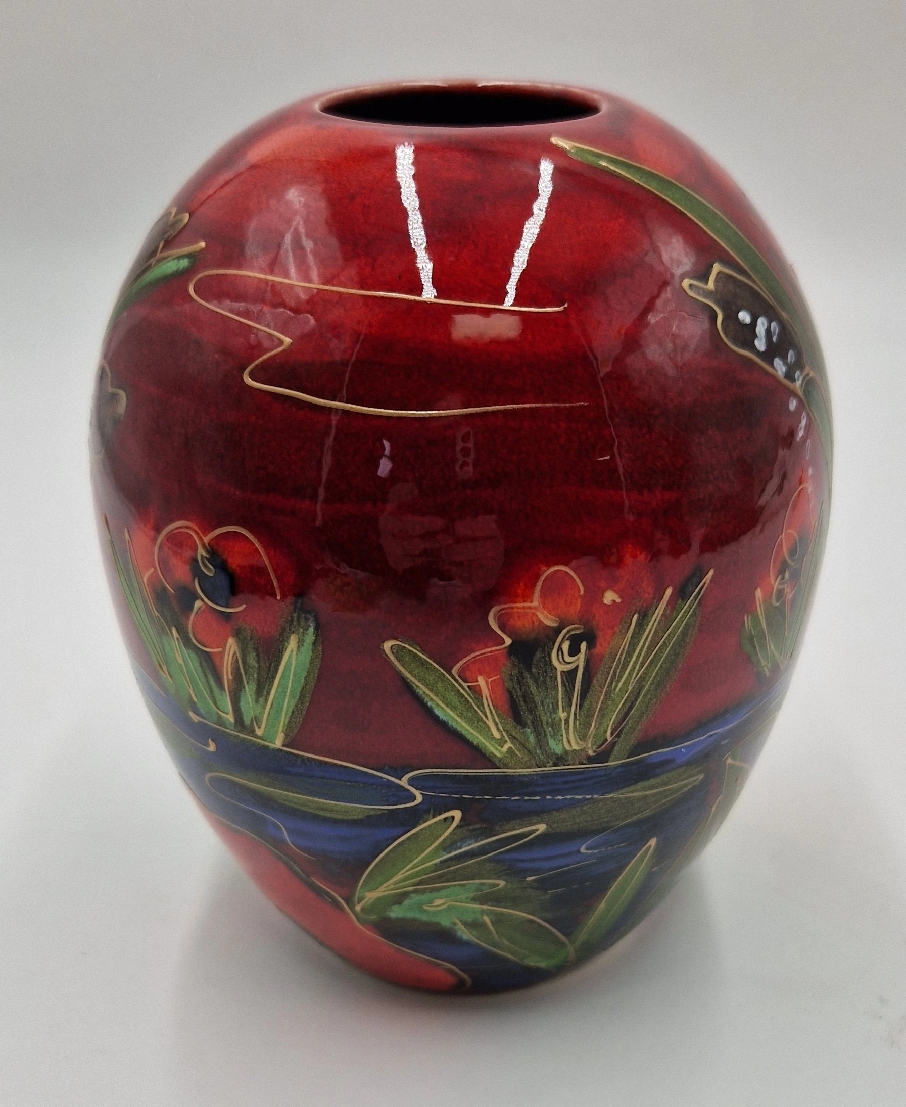 Anita Harris | ANITA HARRIS ART POTTERY 15cm DELTA VASE IN THE ...