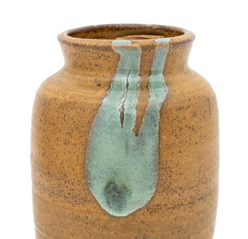 Green | Mid-Century Modern Glazed Studio Pottery Vase | MutualArt