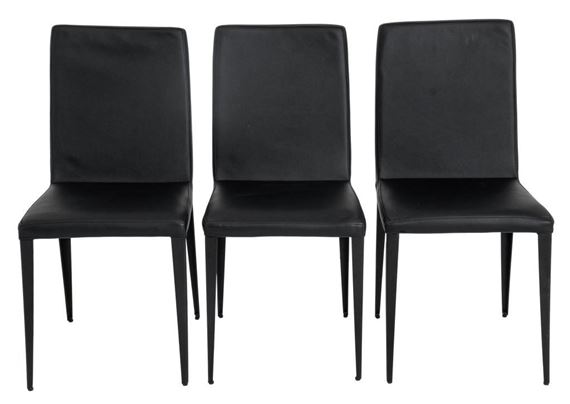 Hope K. Ritchie | Italian Modern Style Black Dining Chairs, 3 | MutualArt