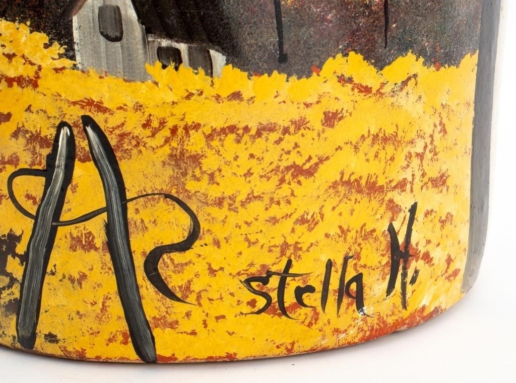 Joseph Stella | Hand-Painted Three Gallon Stoneware Crock | MutualArt