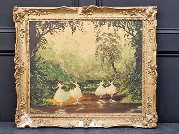 Arthur Fidler | Ballerinas in a landscape | MutualArt