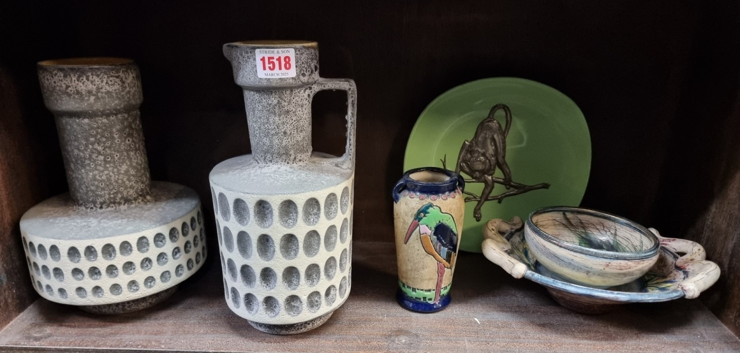 Similar | A West German pottery jug and similar vase | MutualArt