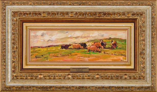 Adriaan Hendrik Boshoff | Cattle Grazing | MutualArt