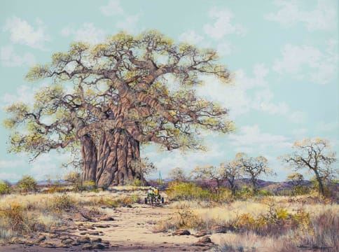 Francois Badenhorst | Baobab with Donkey Cart | MutualArt