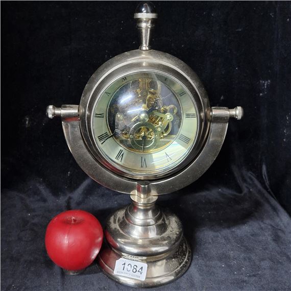 Unknown | A heavy nautical themed Mantel clock with swivel access move ...
