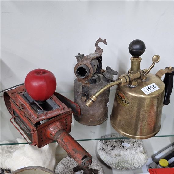 Hope K. Ritchie | Three vintage items including a er, a blow torch and ...
