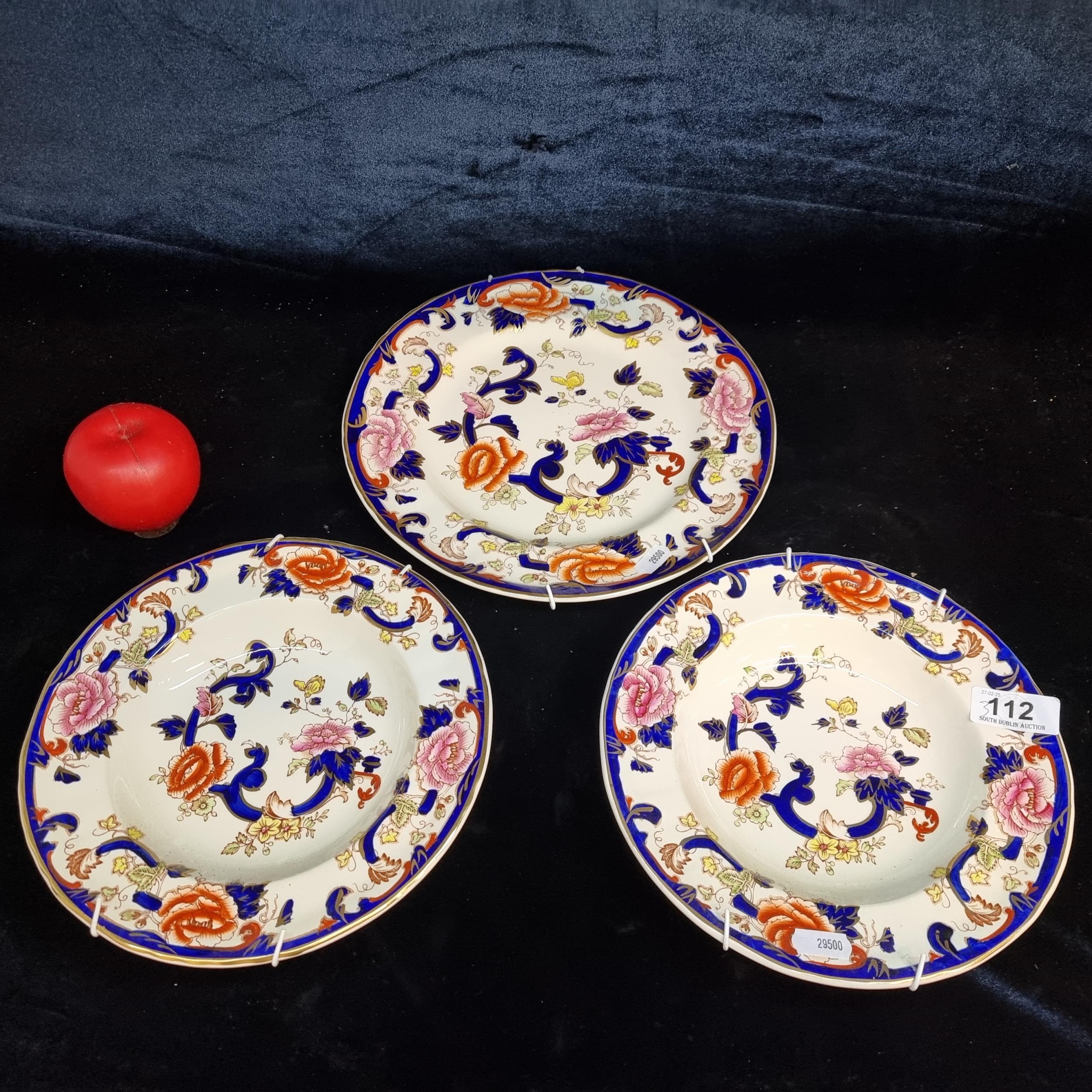 Hope K. Ritchie | Three Masons Ironstone pieces including two bowls and ...