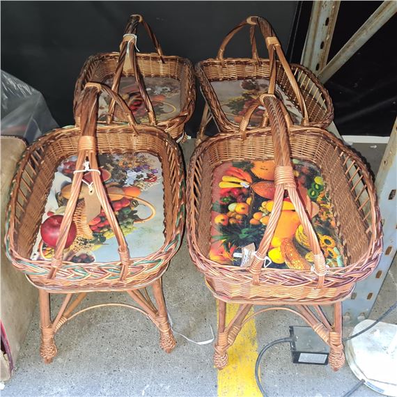 Unknown | Four fabulous new large wicker baskets with sturdy handle an ...