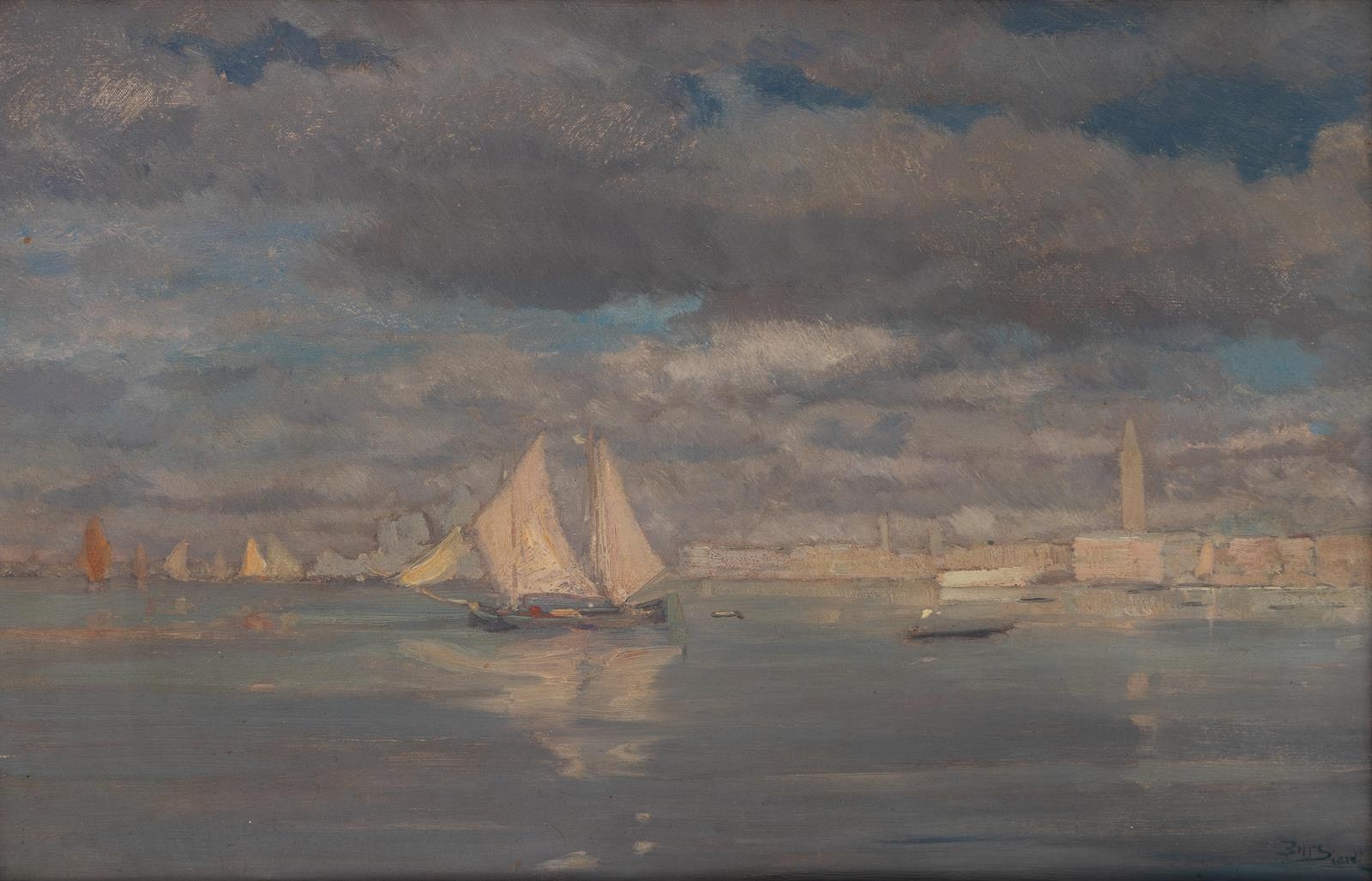 Giuseppe Ciardi | Venezia con leggera nebbia 1914 | MutualArt