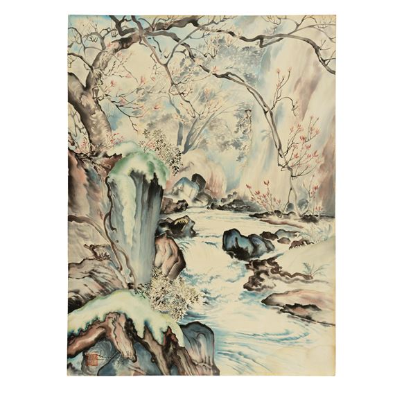 Chiura Obata | Magnolias and Rapids Showa era (1926-1989), 1935 (1926 ...
