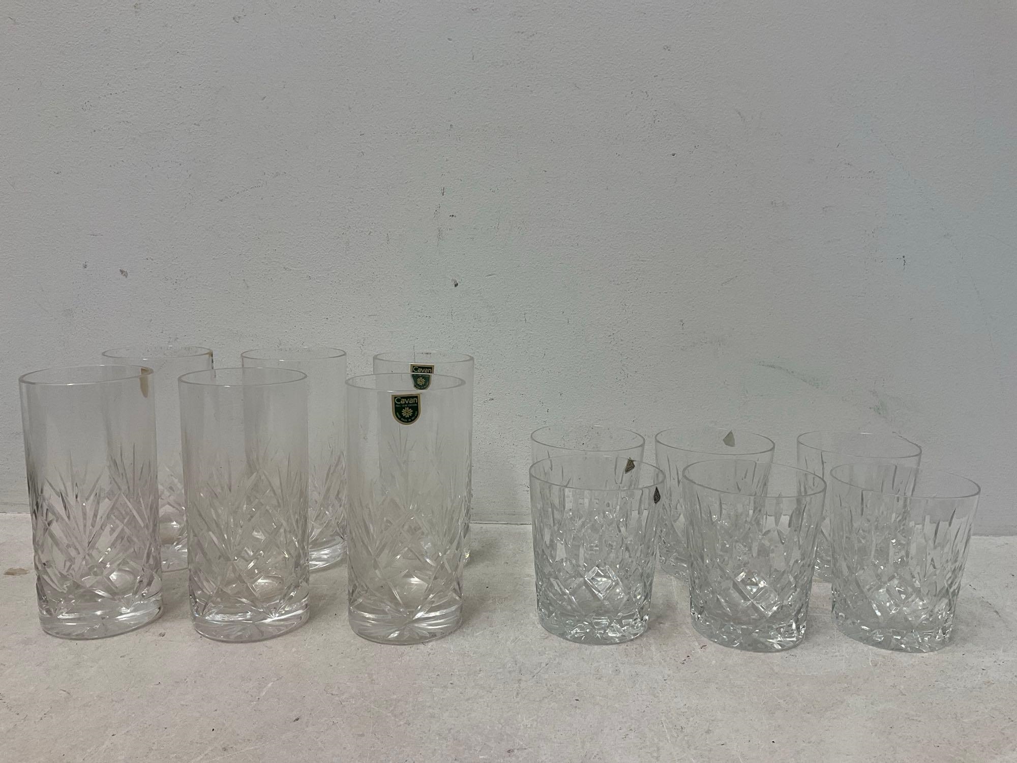 Diamond | SET OF SIX CAVAN CRYSTAL HIGHBALL GLASSES | MutualArt