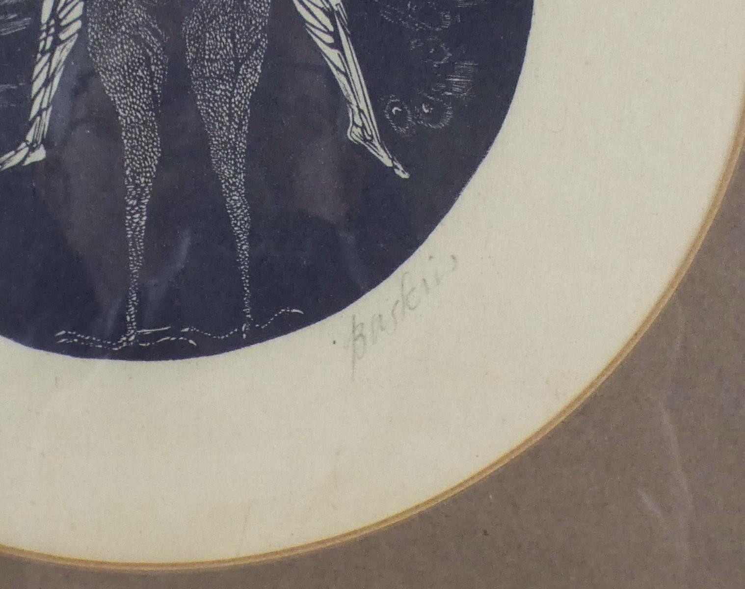 Leonard Baskin | Circular etching | MutualArt