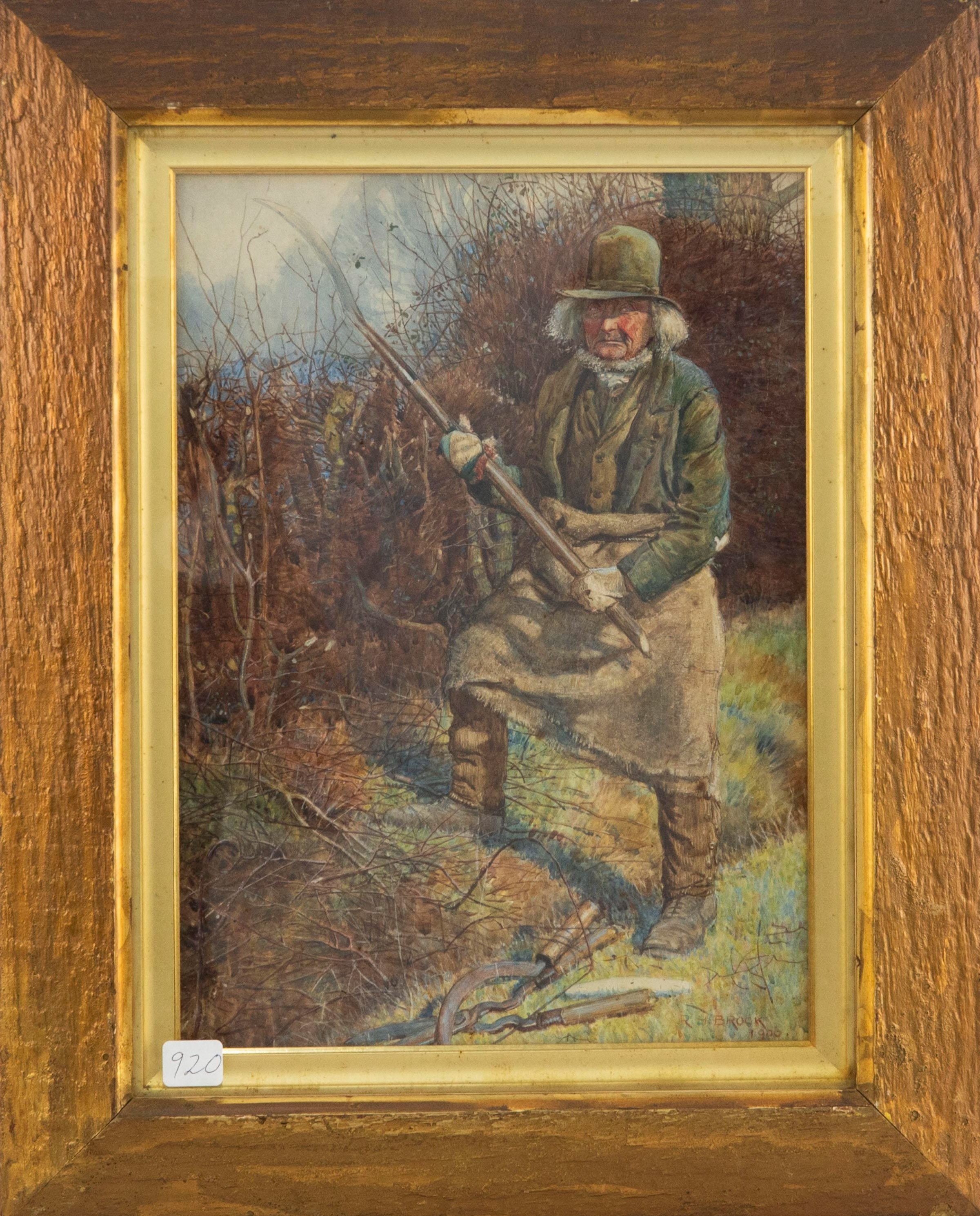 Richard Henry Brock | The Hedge Cutter, 1900 (1900) | MutualArt