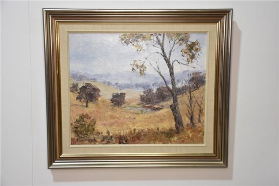 J. Colin Angus | John Colin Angus. 'Grazing Paddocks- Lurg'. Oil on ...