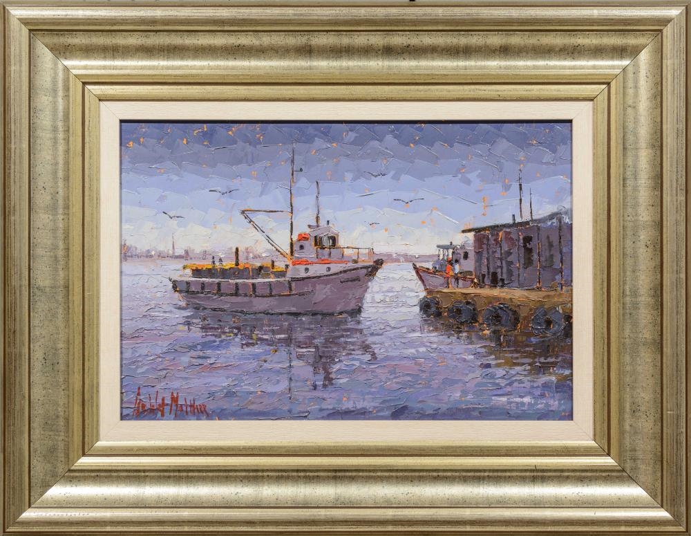 De Wet Matthee | Harbour Scene | MutualArt