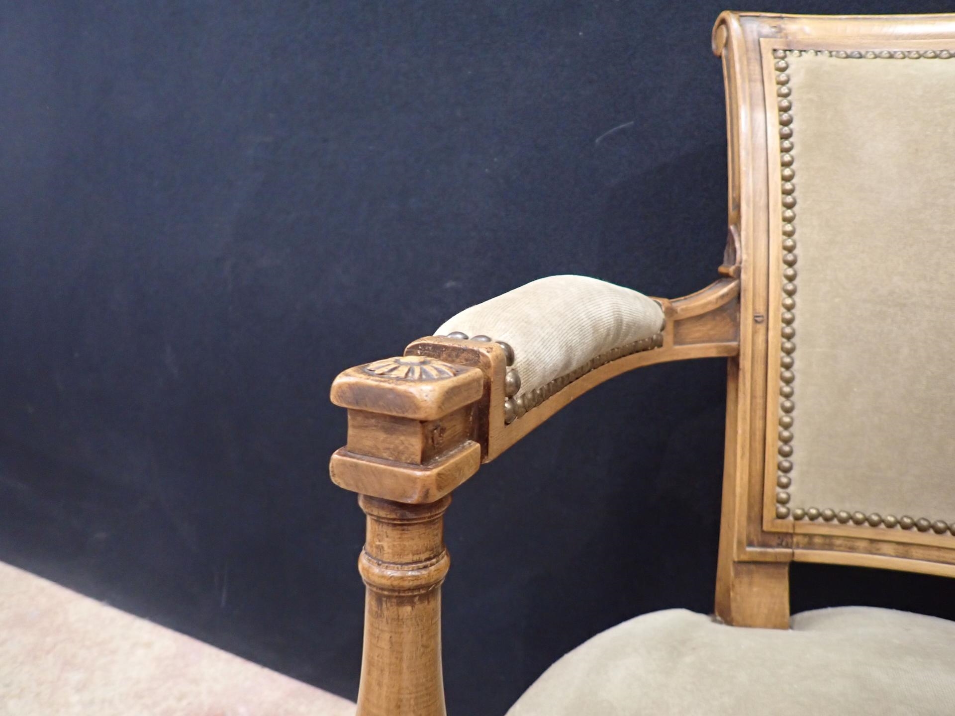 Directoire | Paire de fauteuils cabriolets de style Directoire naturel ...