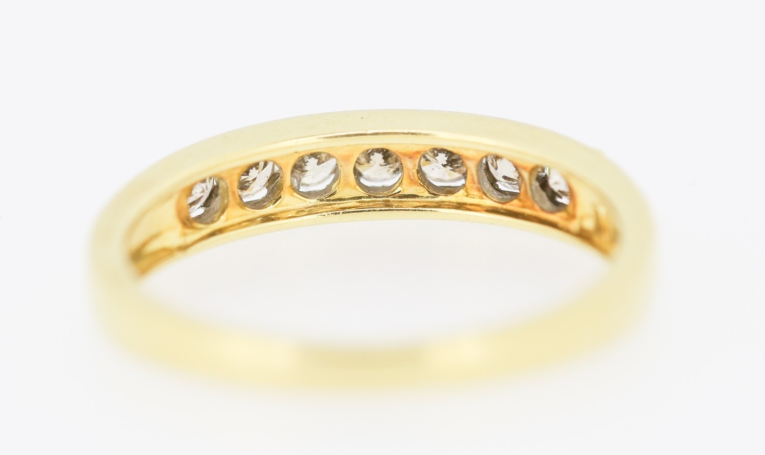 Diamond | Diamond Seven Stone Set Ring Mounted in 18 Carat Yellow Gold ...