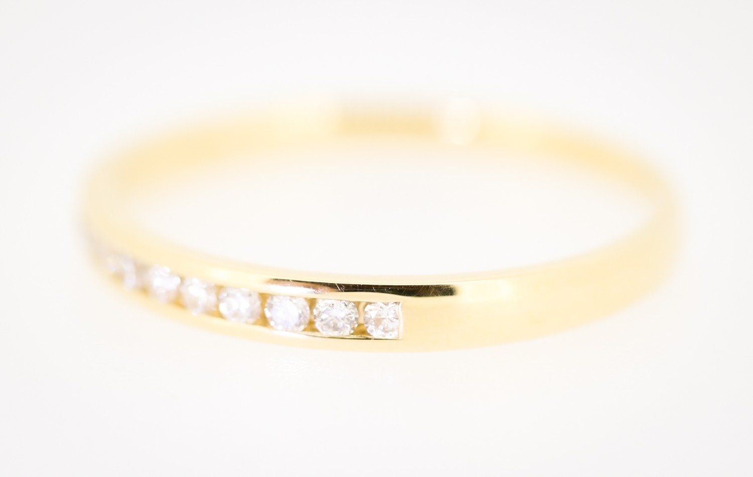 Diamond | Diamond Ten Stone Channel Set Band Ring Mounted in 18 Carat ...