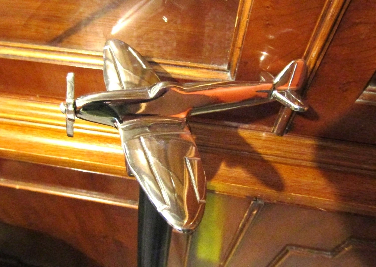 Stick | World War II Spitfire Motif Chrome Plated Walking Stick Full ...