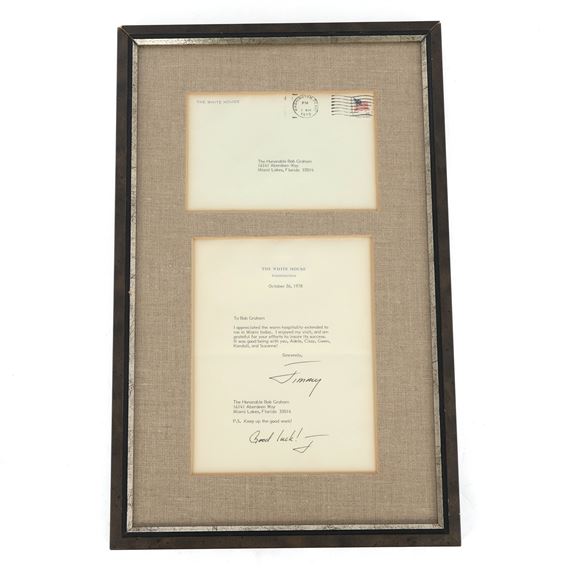 Jimmy Carter | SIGNED LETTER FROM PRES. JIMMY CARTER TO BOB GRAHAM (26 ...