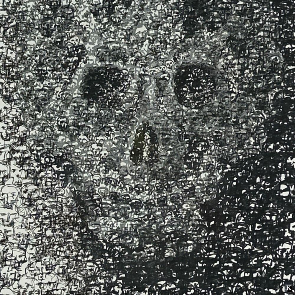 Yuri Fujiwara | Yuri Fujiwara Ink Drawing Skull | MutualArt