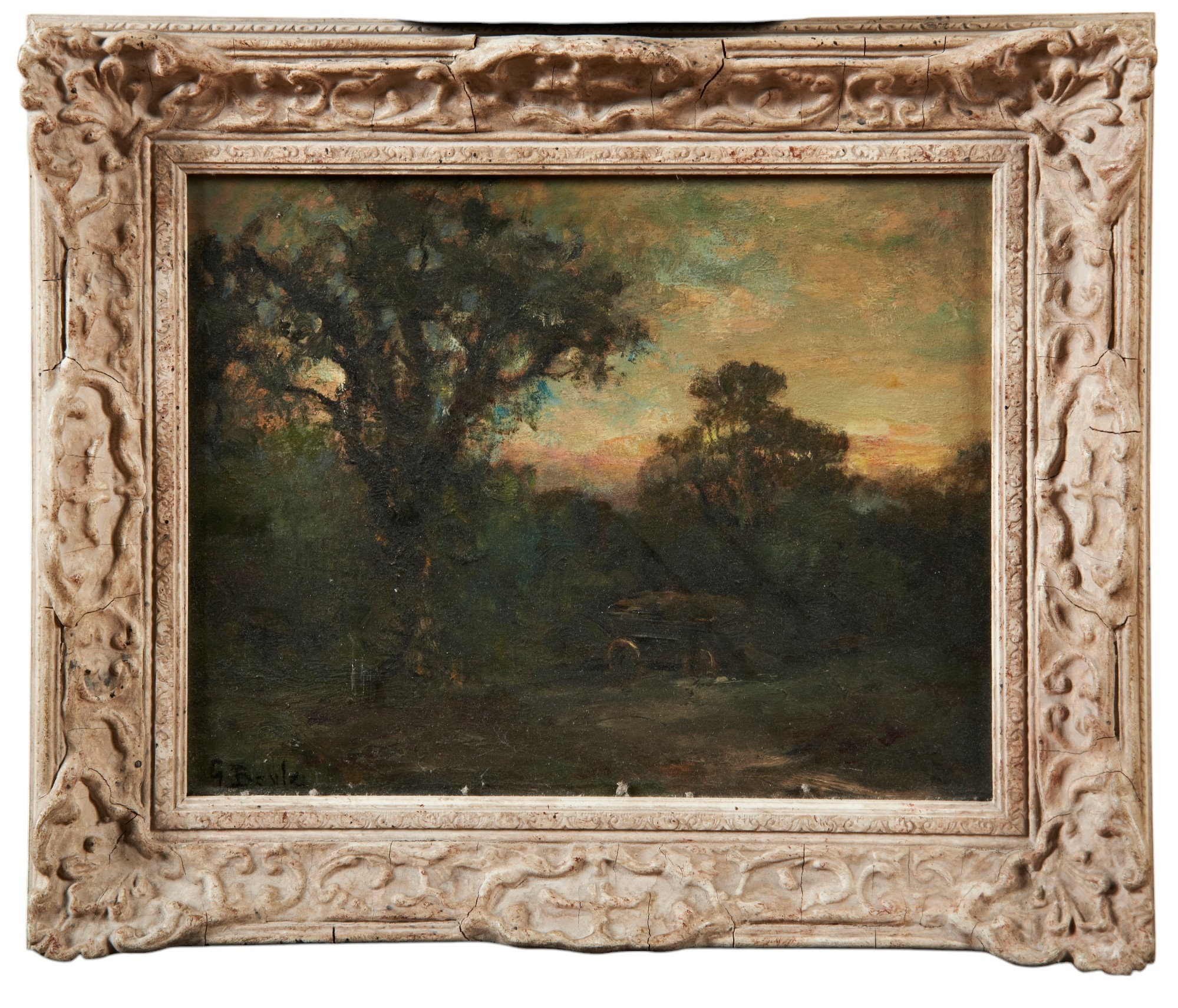 George A. Boyle | of hay cart at dusk | MutualArt