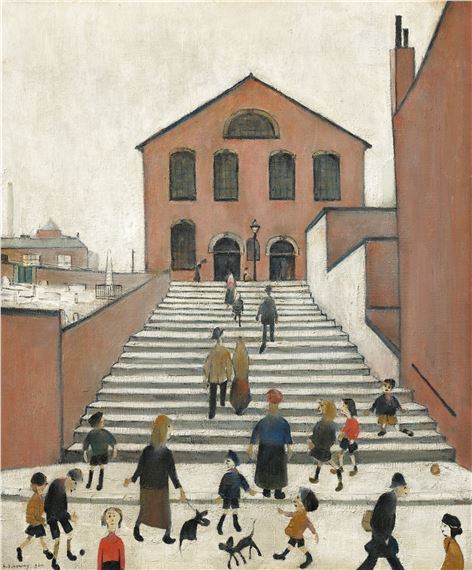 Laurence Stephen Lowry | Old Church and Steps (1960) | MutualArt