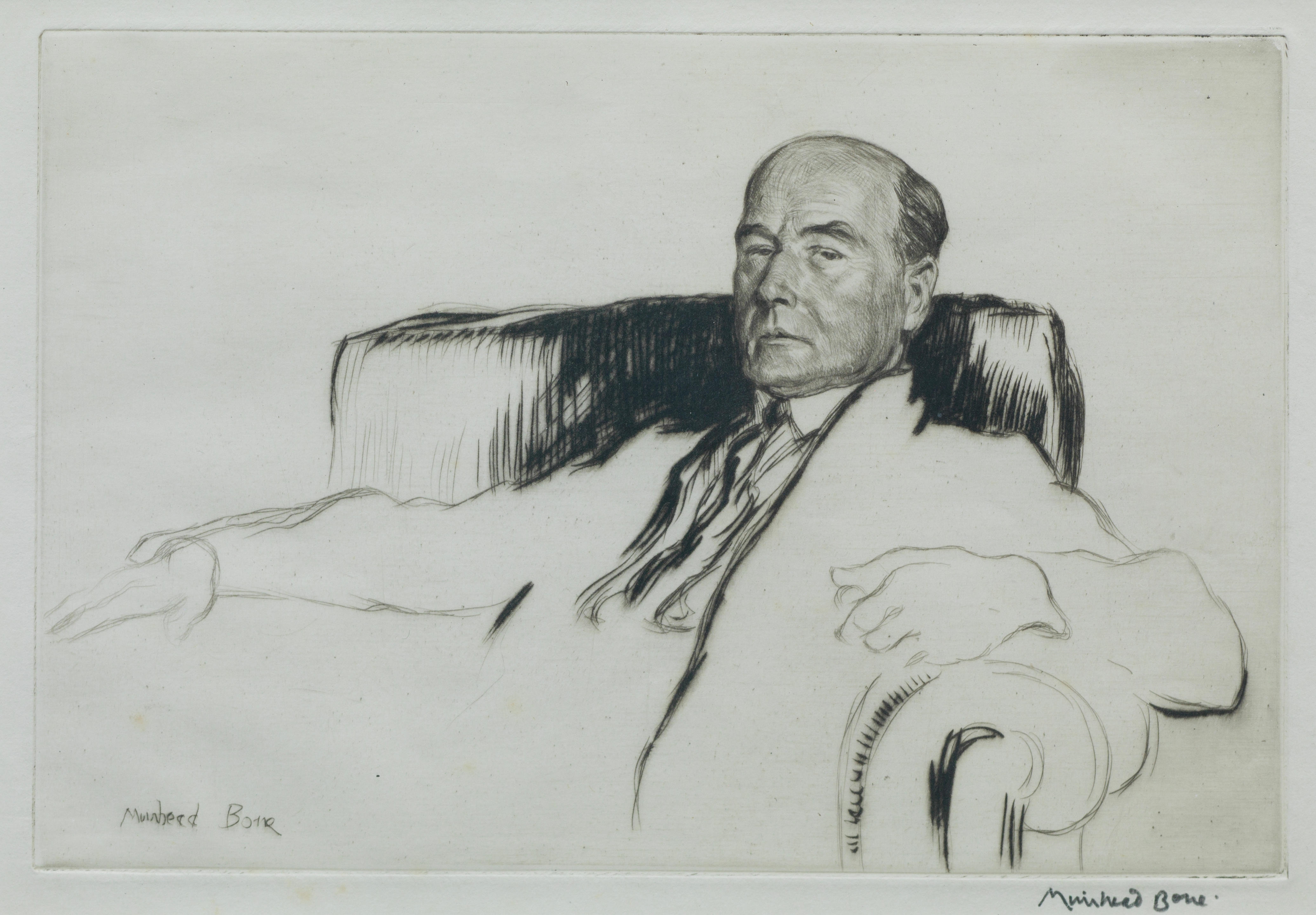 Muirhead Bone | Portrait of David Bone | MutualArt
