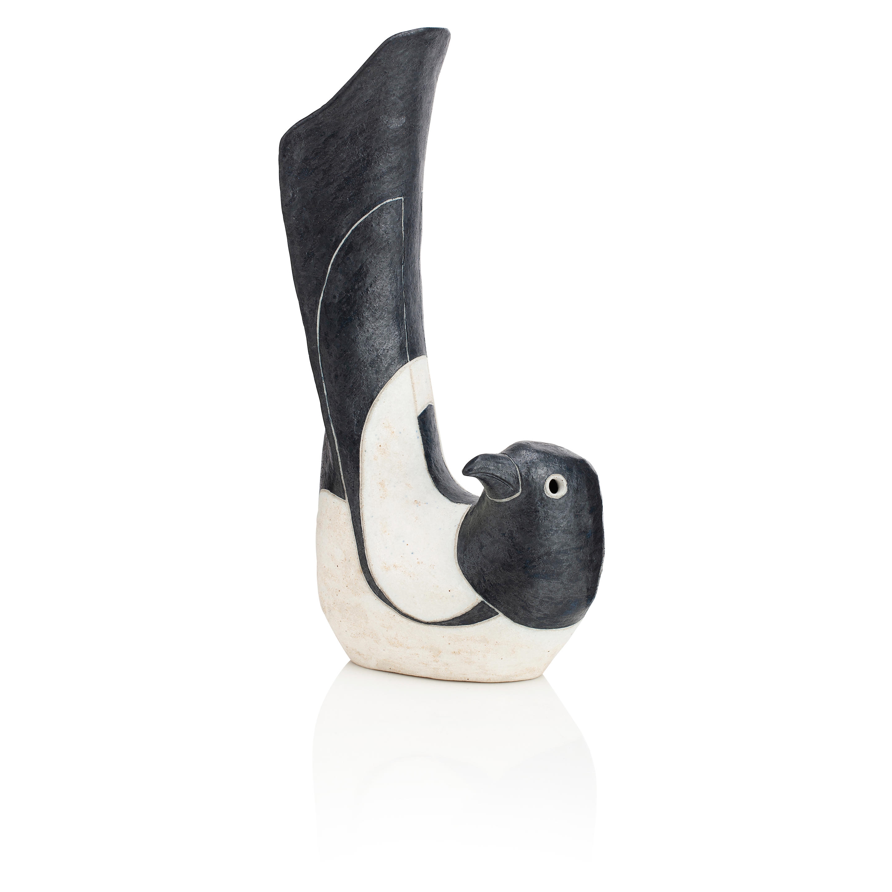 Rosemary Wren | A stoneware figure of a magpie, decorated by Peter ...