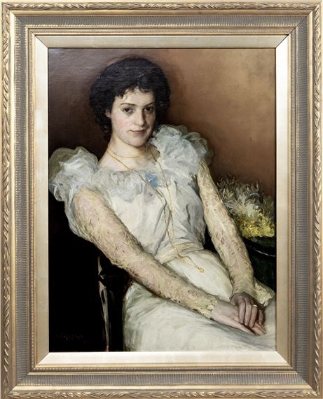 William Robertson Smith Stott | A DEMURE BEAUTY (1906) | MutualArt