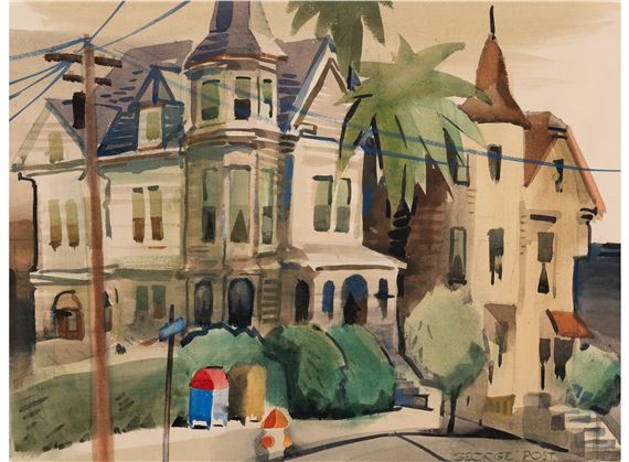 George Booth Post | Bunker Hill, Los Angeles (1985) | MutualArt