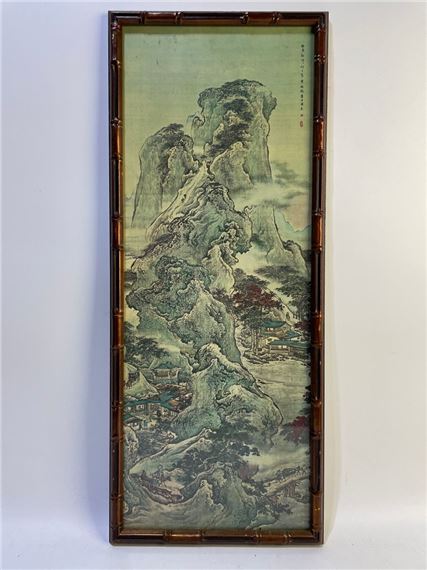 Jade Cave | Qiu Ying Chinese Village and Jade Cave Print | MutualArt
