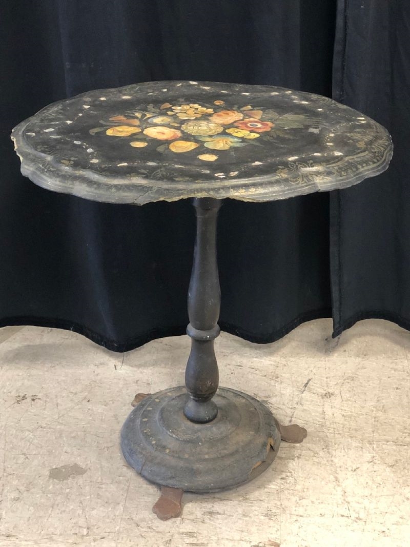 Mache | Antique Paper Mache Tilt Top Table | MutualArt