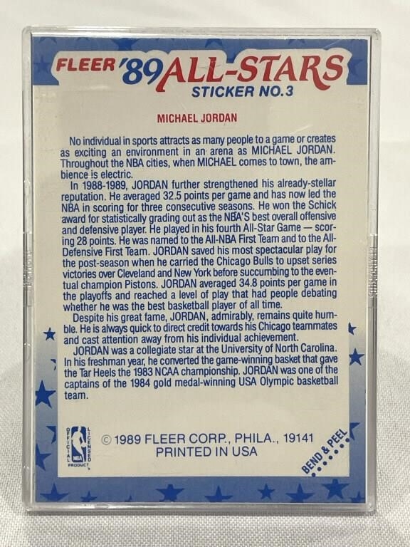 Michael Jordan | Michael Jordan sticker 1989 Fleer (1989) | MutualArt