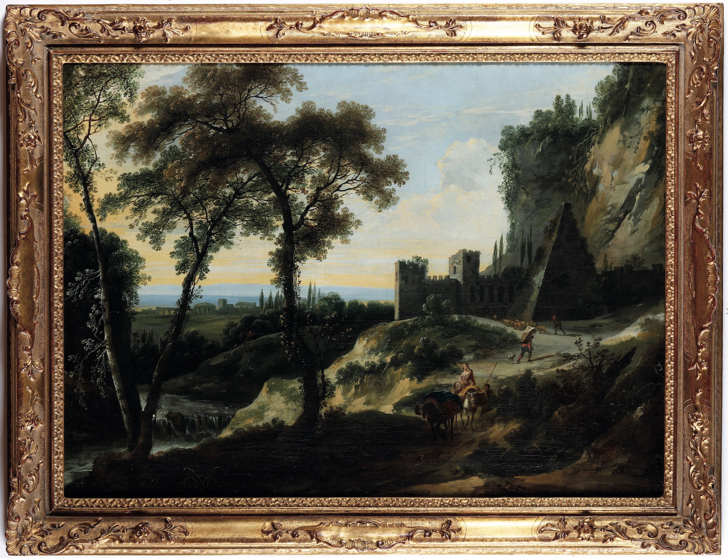 Nicolas-Didier Boguet | Paesaggio con contadini e rovine | MutualArt