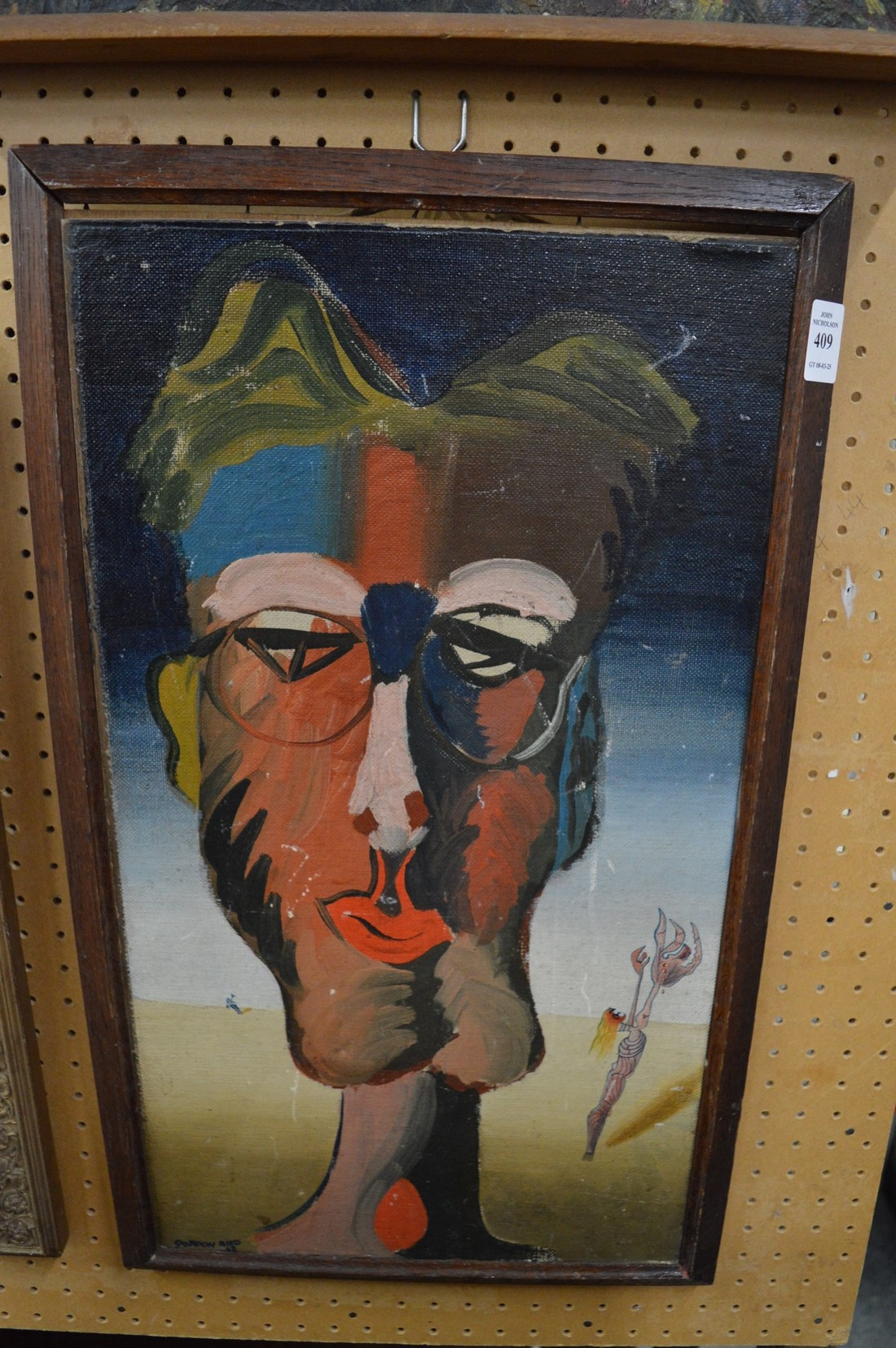 Gordon Bird | A surrealist head study of a male figure | MutualArt