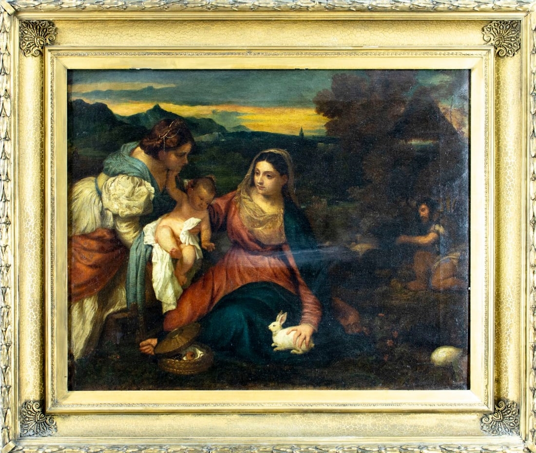 Titian | Madonna and Child with St Catherine and Rabbit | MutualArt