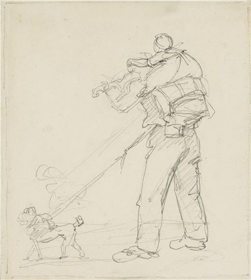 Jean Louis André Théodore Géricault | Mendiant jouant du violon ...