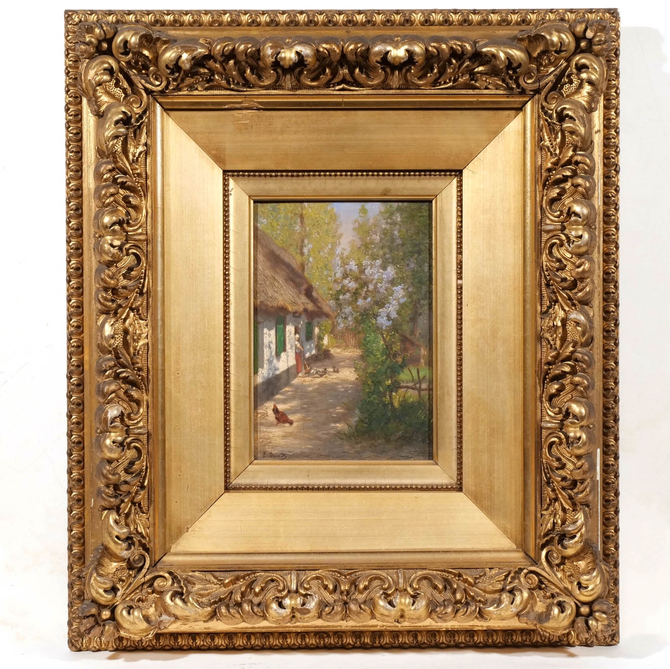 Euphemide Therese David | Feeding the hens | MutualArt