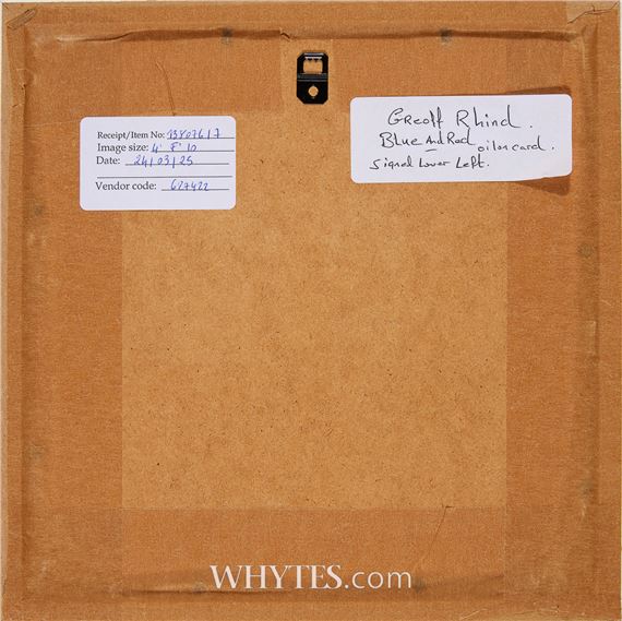 Geoff Rhind | Title : BLUE AND RED Frame dimensions : 10 by 10in ...