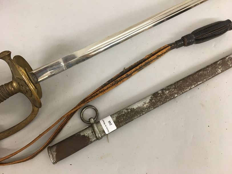 SWORD | Junior health officer's sword model 1872, brass guard, keyboard ...