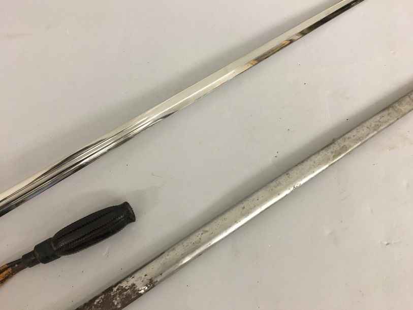 SWORD | Junior health officer's sword model 1872, brass guard, keyboard ...