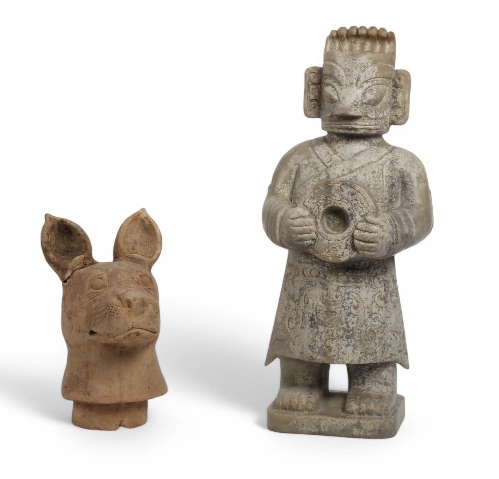 Rubbing | An Asian carved stone figure | MutualArt