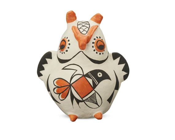 Lety Rodriguez | An Acoma Pueblo pottery owl figure | MutualArt