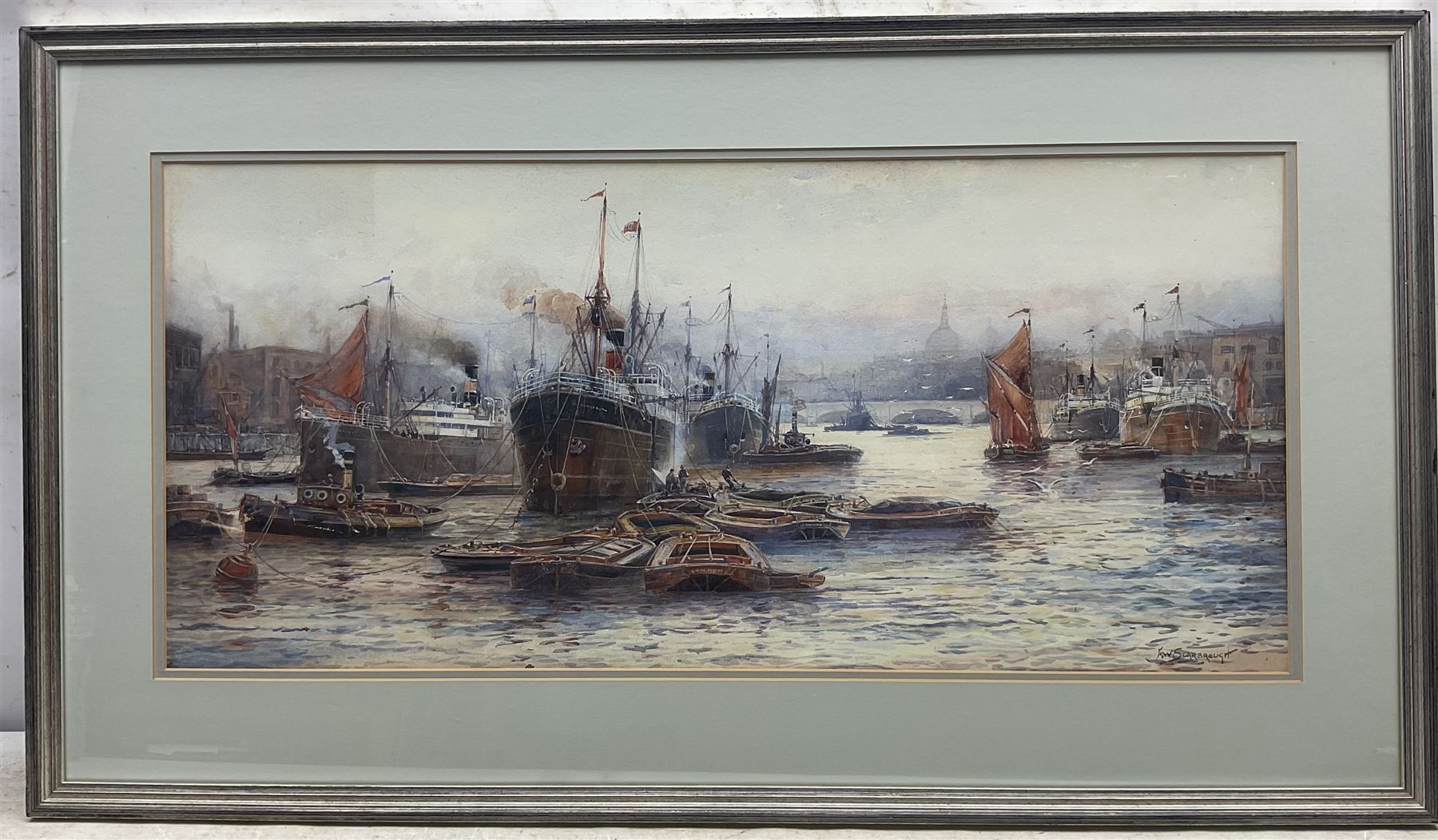 Frederick William Scarborough | Pool of London with St Paul's in the ...