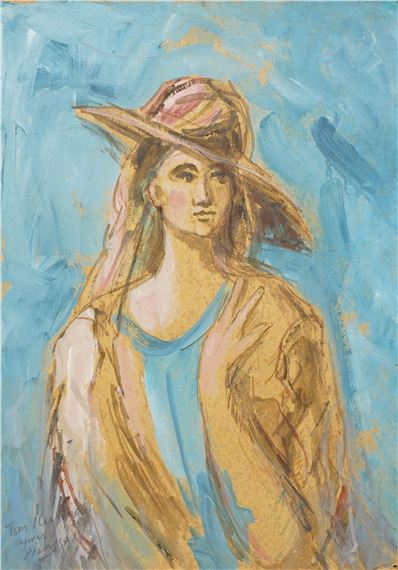 Pablo Picasso | Lady in a Wide Brimmed Hat (1917) | MutualArt