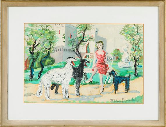 Håkan Brunberg | Girl with Dogs | MutualArt