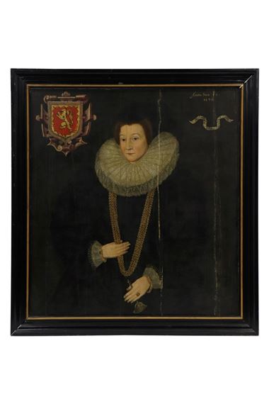 Anglo-Flemish School, 16th Century | Portrait de dame en collerette et grande chaîne d'or (Circa ...