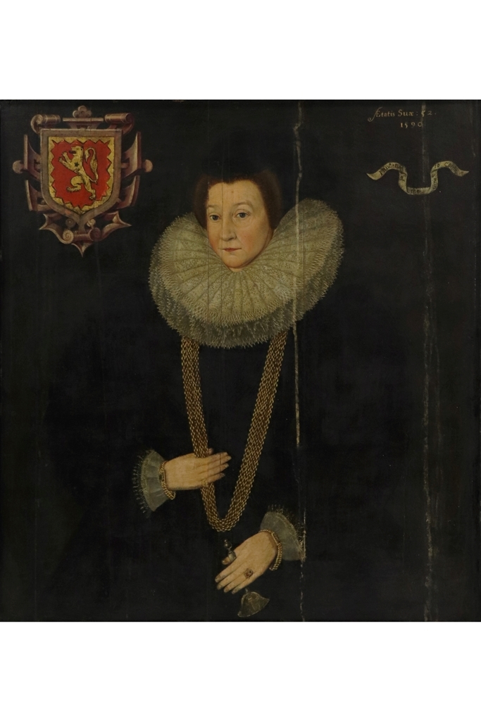 Anglo-Flemish School, 16th Century | Portrait de dame en collerette et grande chaîne d'or (Circa ...